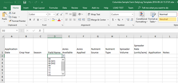 Creating A MS Excel Document Daily Log Record